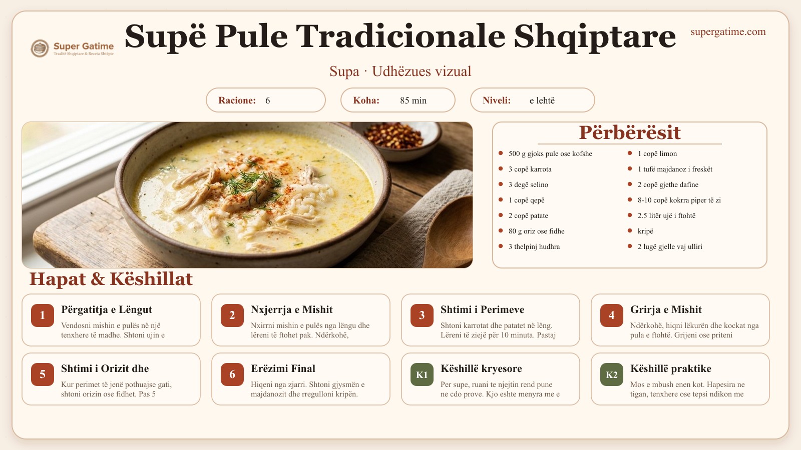 Supë Pule Tradicionale - Receta Supa | Super Gatime
